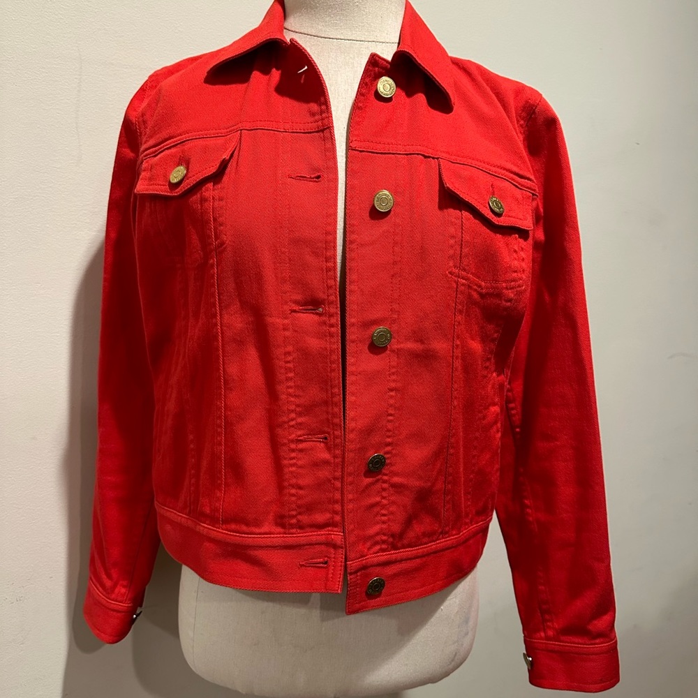 Lauren Ralph Lauren Red Denim Jacket - Gem